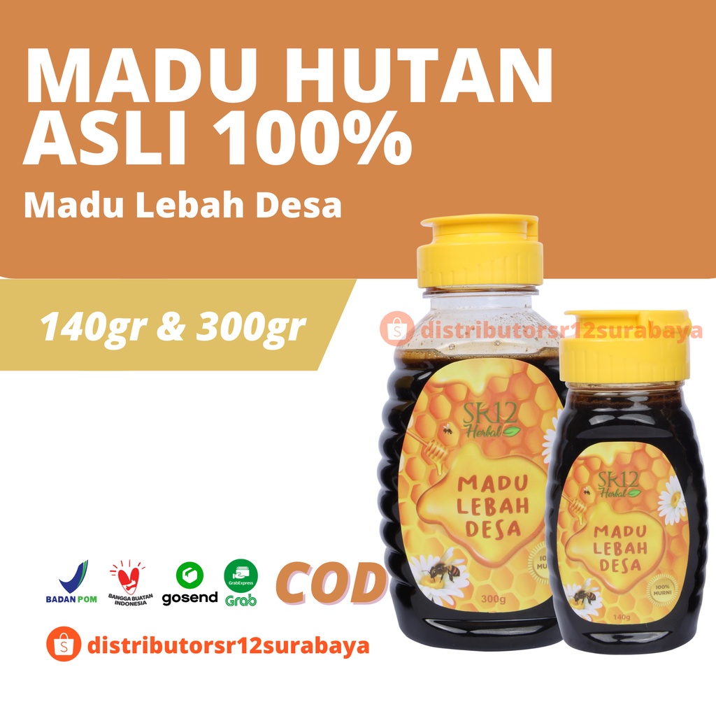 Jual SR12 Madu Lebah Desa 140gr 300gr Madu Asli Hutan Original Imunitas ...