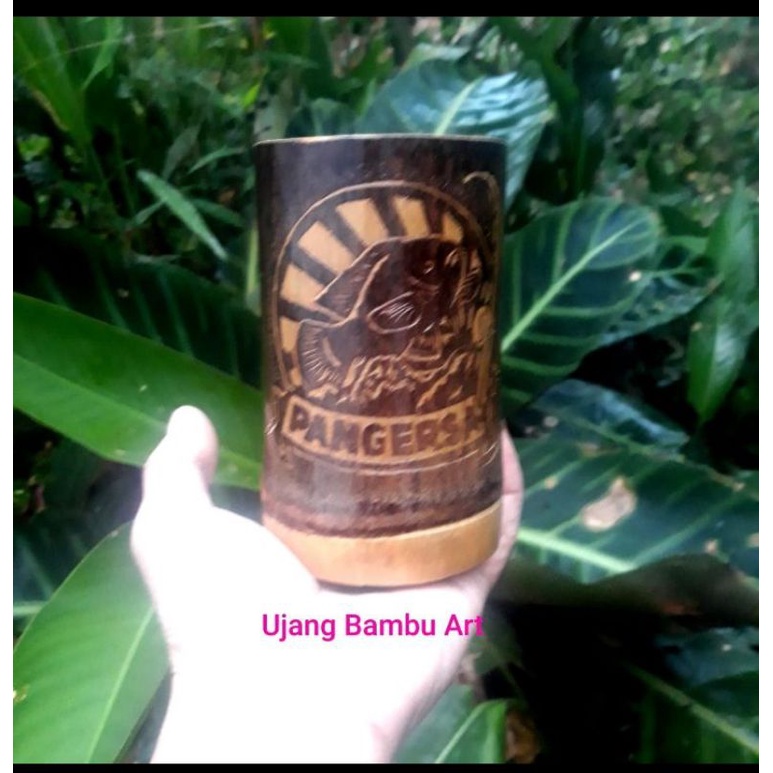 Jual Gelas Ukir Bambu Hitam Nama Logo | Shopee Indonesia