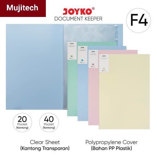 Jual DOCUMENT KEEPER F4 20/40/60 POCKET CLEAR HOLDER MAP FILE DOKUMEN ...