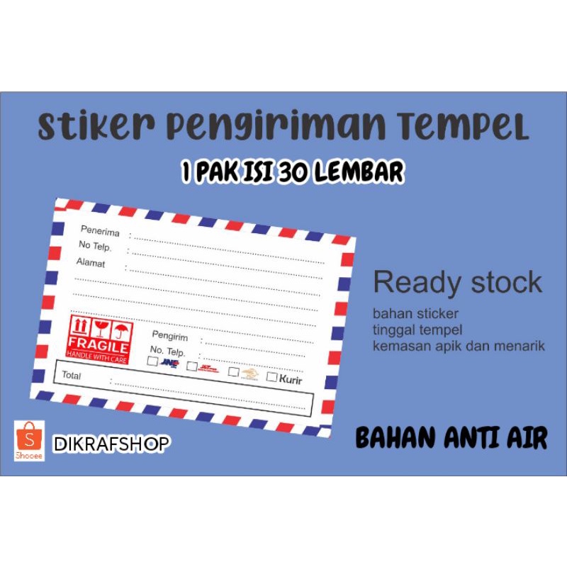 Jual stiker pengiriman | Shopee Indonesia