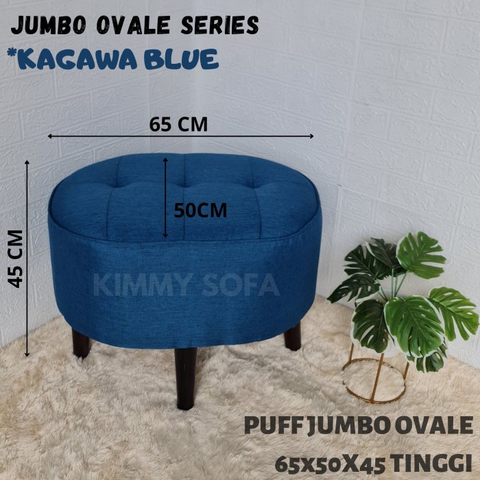 Jual Kimmy Sofa Puff / Stools Oval Jumbo Ukuran Besar Kaki Retro ...