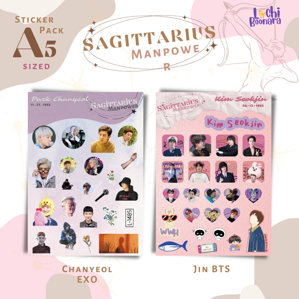 Jual Sticker Pack - Jin BTS, Chanyeol EXO, Doyoung TREASURE, Soobin TXT ...