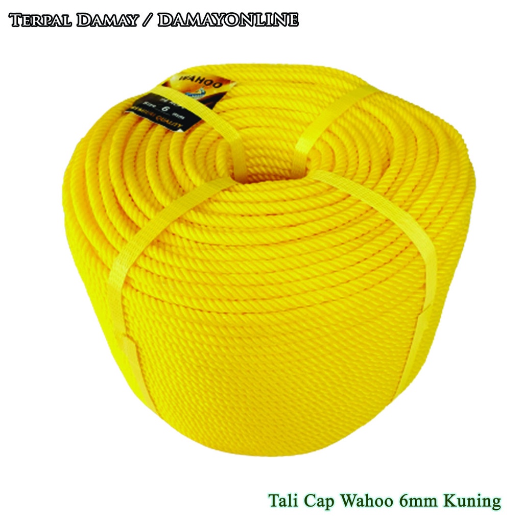 Jual Tali Tambang PE Cap Wahoo 6mm Kuning / Rol ( Harga Per Rol ...