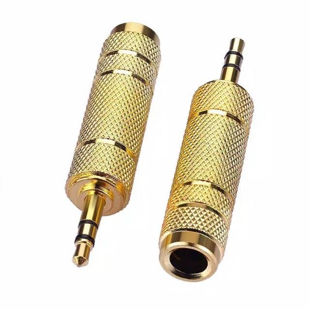 Jual Jack Converter Akai 6.5mm to Mini Aux 3.5mm Stereo Warna Gold ...