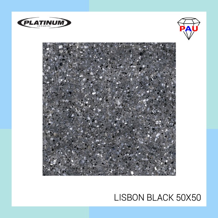 Jual Keramik Lantai Platinum 50x50 LISBON - Black | Shopee Indonesia
