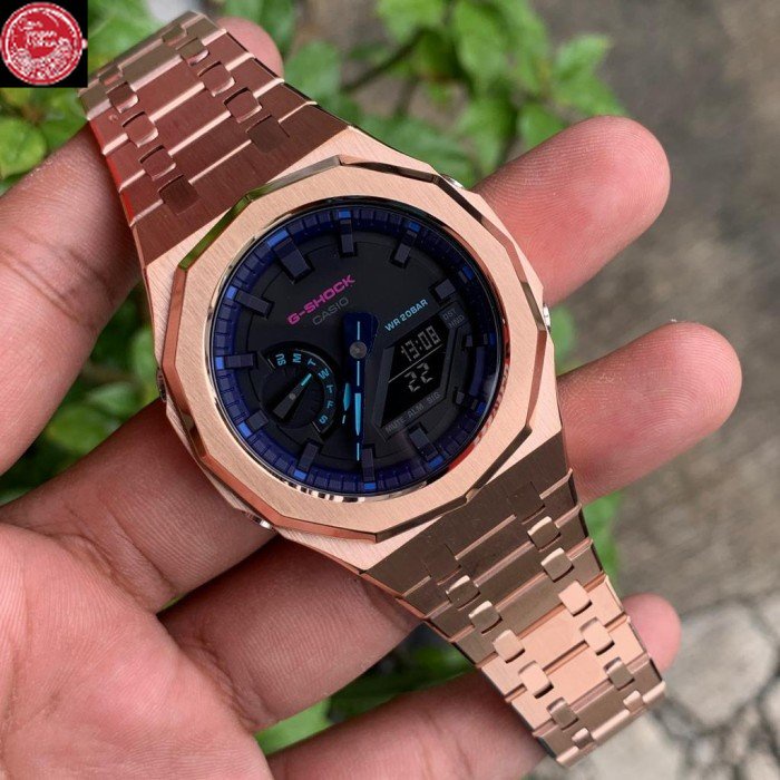 Jual Jam G-Shock GShock GA-2100 GA2100 Original VB-2ADR Rosegold Steel ...