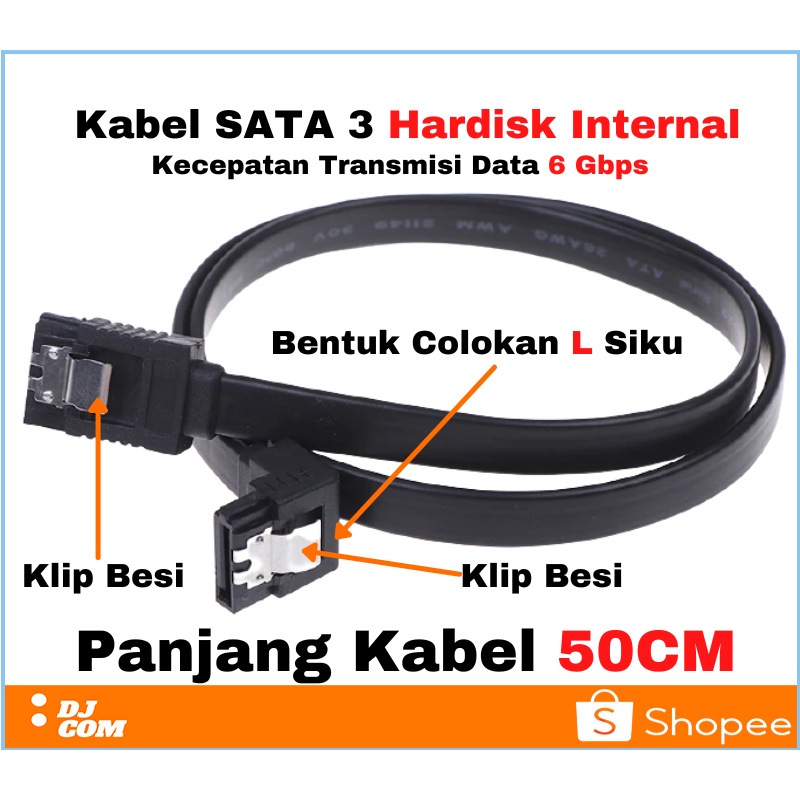 Jual Kabel SATA 3 Hardisk Internal SSD Laptop PC Komputer 6Gbps Bentuk ...