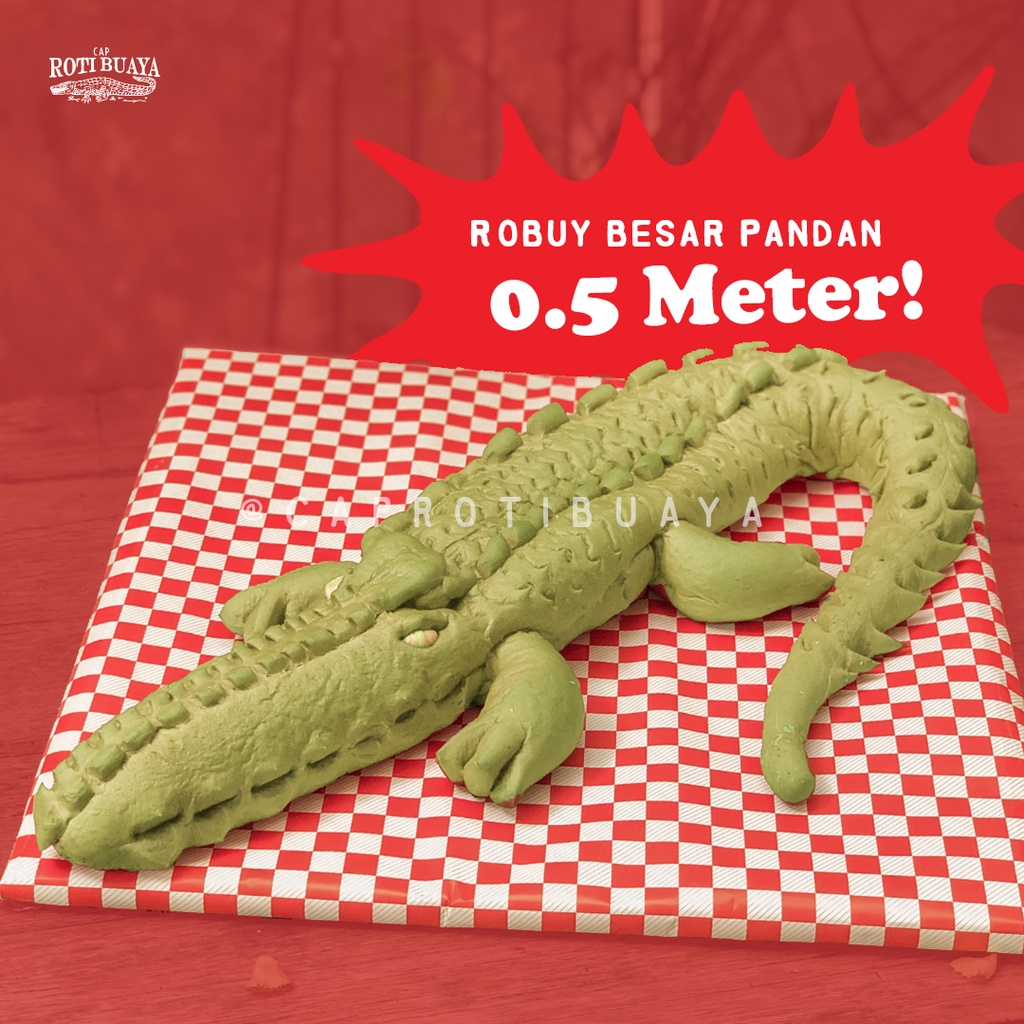 Jual Roti Buaya Besar Pandan 0,5 Meter | Shopee Indonesia