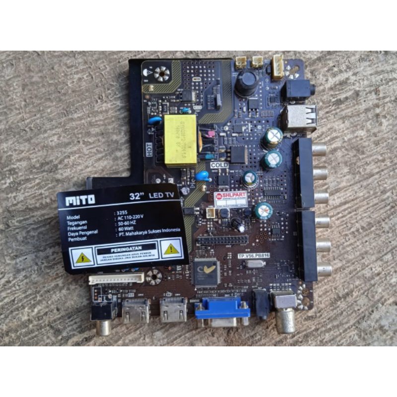 Jual mainboard mb mito 32 inch mobo mesin tv mito model 3255 | Shopee ...