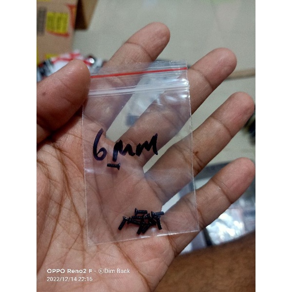 Jual Rep Tamiya Baut Rata 6mm 10pcs/ Baud Pipih / Baut Countersink ...