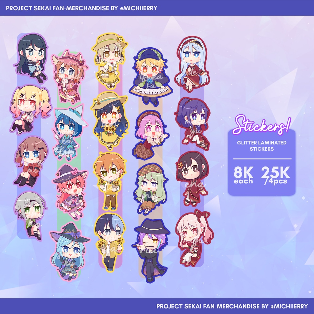Jual Project Sekai Proseka (Candy series) - Glitter Sticker - Fanmerch ...