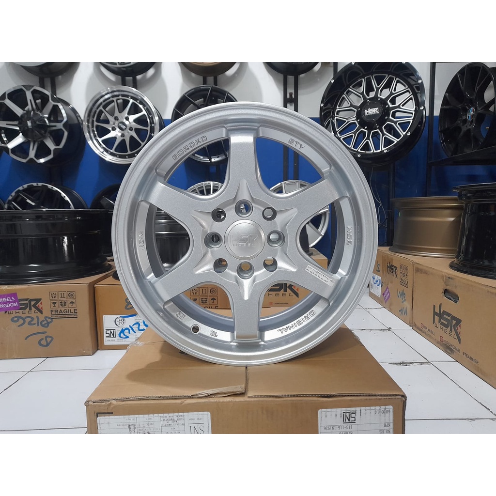 Jual velg racing jdm ring 15 hsr sty warna silver velg brio sigra ayla wheels kingdom velg ...