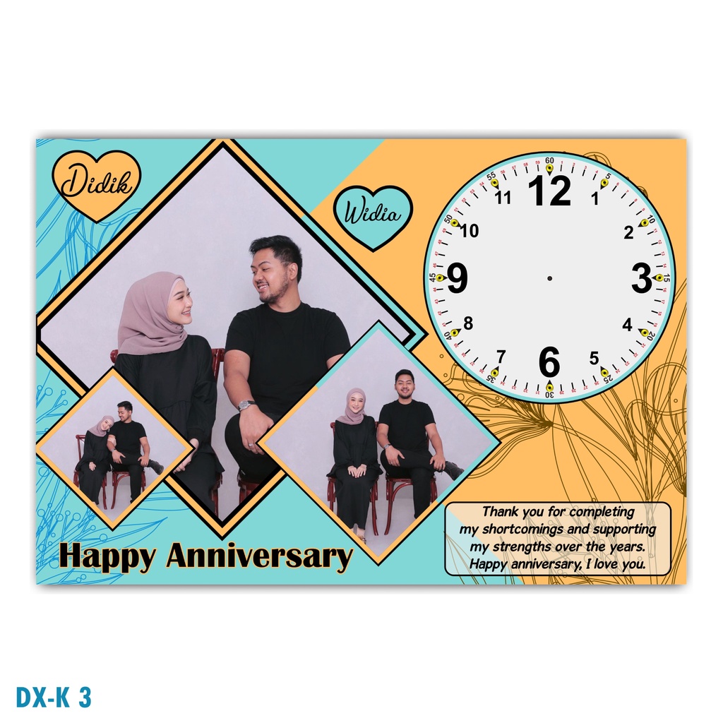 Jual jam dinding custom : hadiah ulang tahun untuk wanita / kado wisuda ...