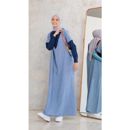 Jual BEST SELLER || SYAMILA DRESS DENIM | Shopee Indonesia