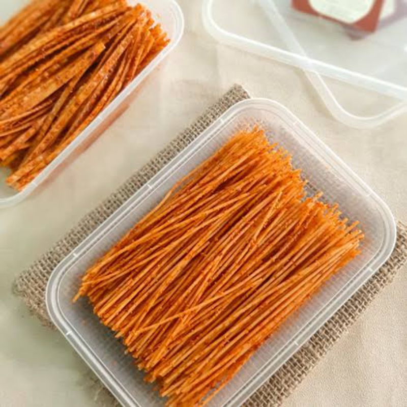 Jual Mie Lidi Renyah Gurih Pedas - Makanan Cemilan Mie Lidi Lidi an ...