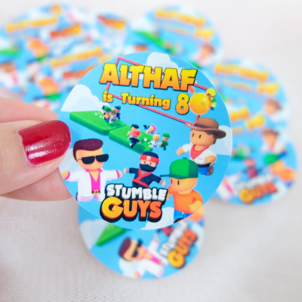 Jual Stumble Guys Sticker Birthday Souvenir Tempelan Ulang Tahun ...