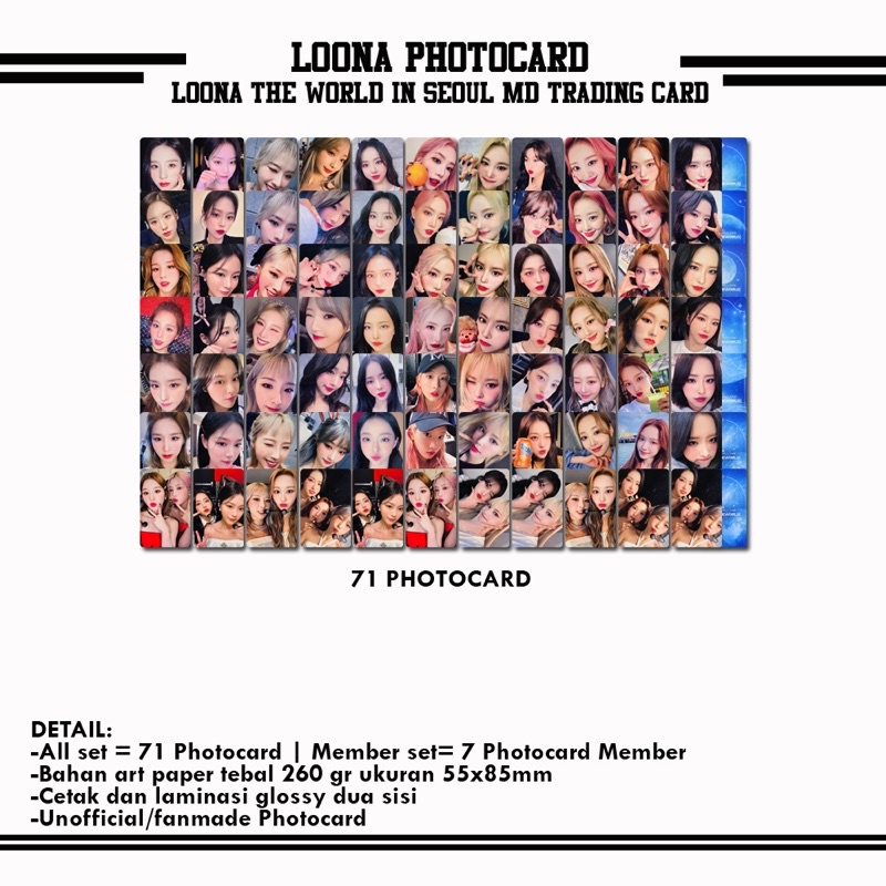 Jual LOONA THE WORLD IN SEOUL TRADING CARD PHOTOCARD | Shopee Indonesia