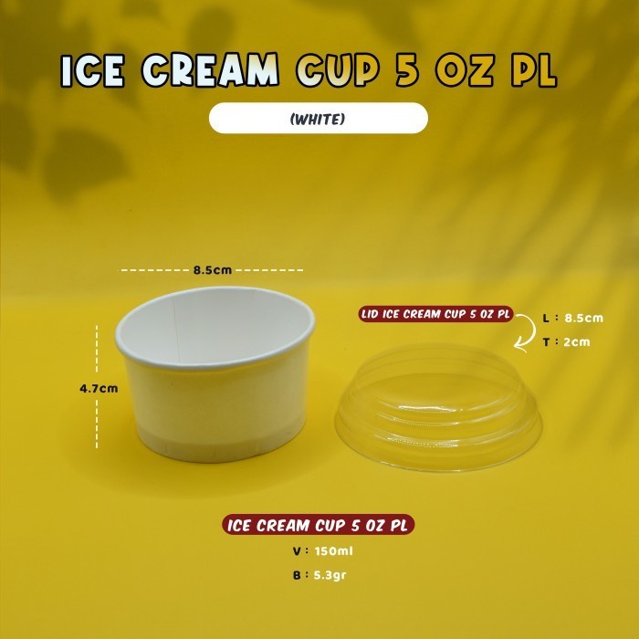 Jual Cup Ice Cream 5 OZ - Paper Cup Ice Cream - Gelas Kertas Ice Cream - 1 SLOP - 50 PCS ...
