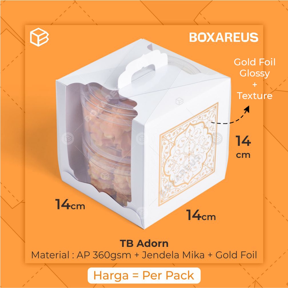 Jual Box Chiffon Mini Cake Kotak Kue Kering Kemasan Roti Packaging Kue ...