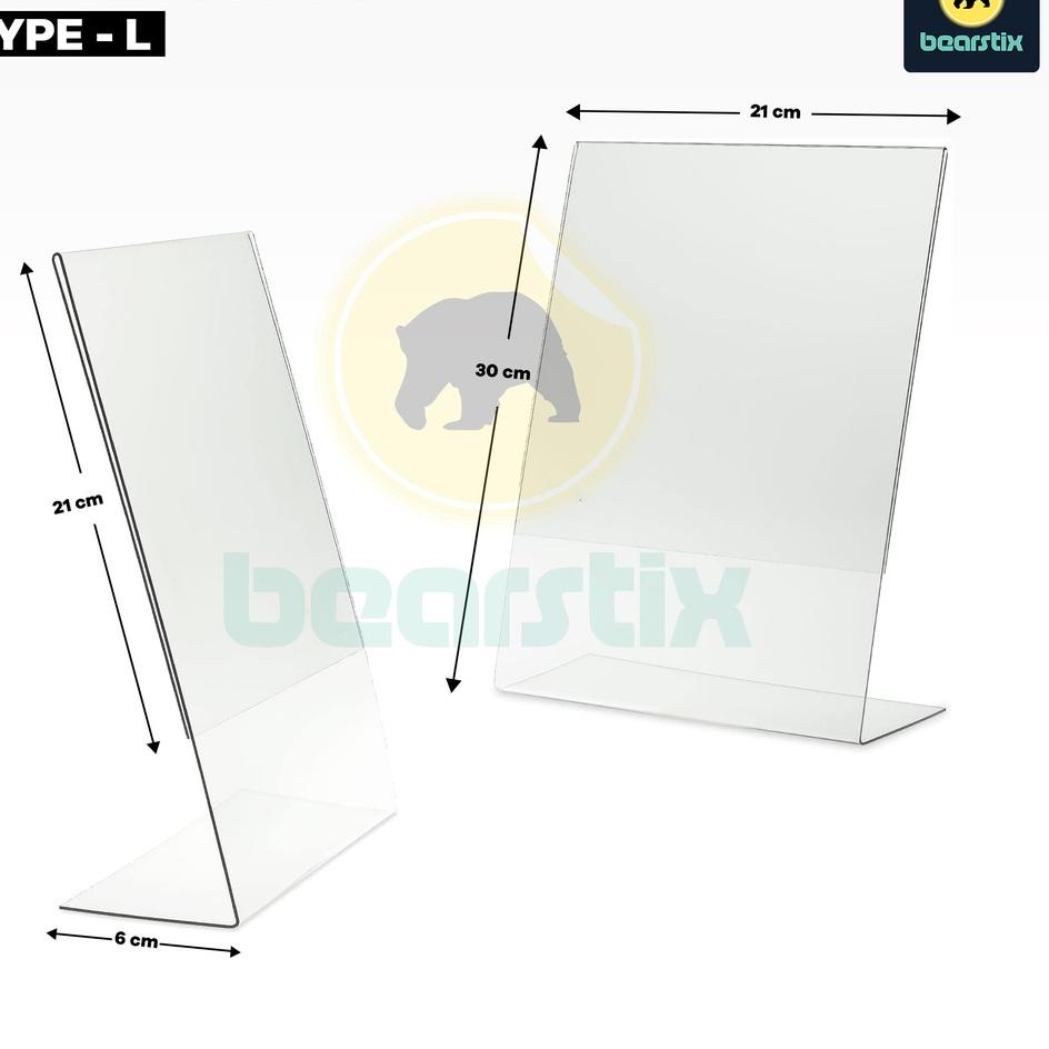 Jual Good Quality Akrilik A4 TYPE L tempat brosur meja acrylic tent ...