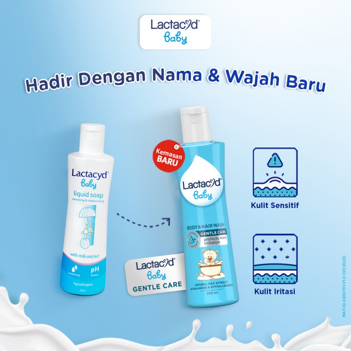 Jual LACTACYD BABY LIQUID SOAP gentle care blue / extra milky green ...