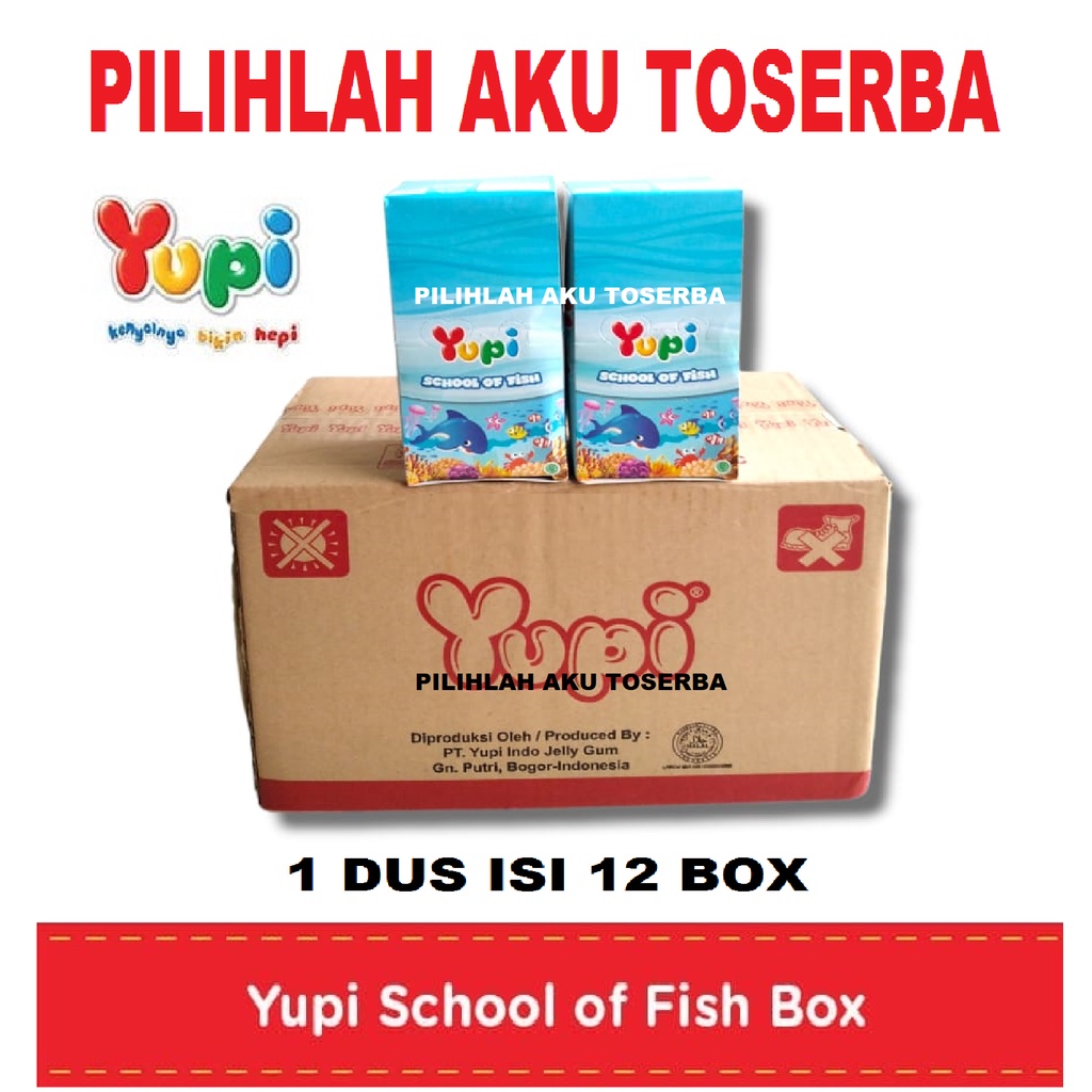 Jual YUPI SCHOOL OF FISH BOX isi 12 PCS - (HARGA 1 DUS ISI 12 BOX ...