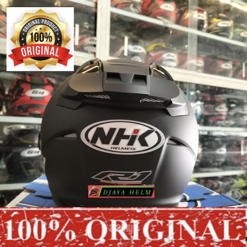 Jual HELM NHK R1 SOLID BLACK DOFF | Shopee Indonesia