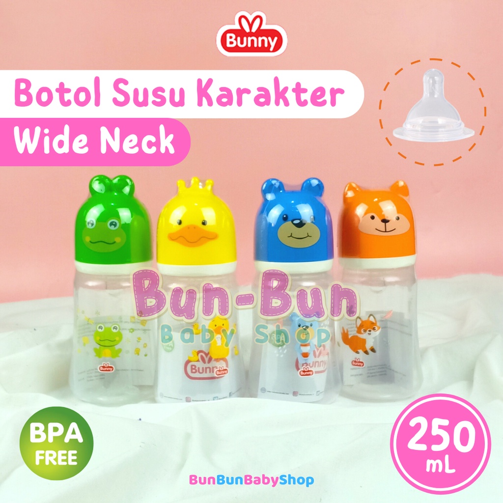 Jual LUSTY BUNNY Botol Susu Wide Neck Bayi 250ml Bottle Milk Baby New ...