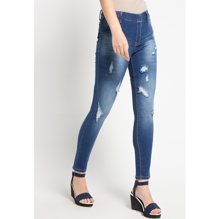 Jual Point One SYDNEY Stocking Jeans High Rise with Destroy (DEFECT ...