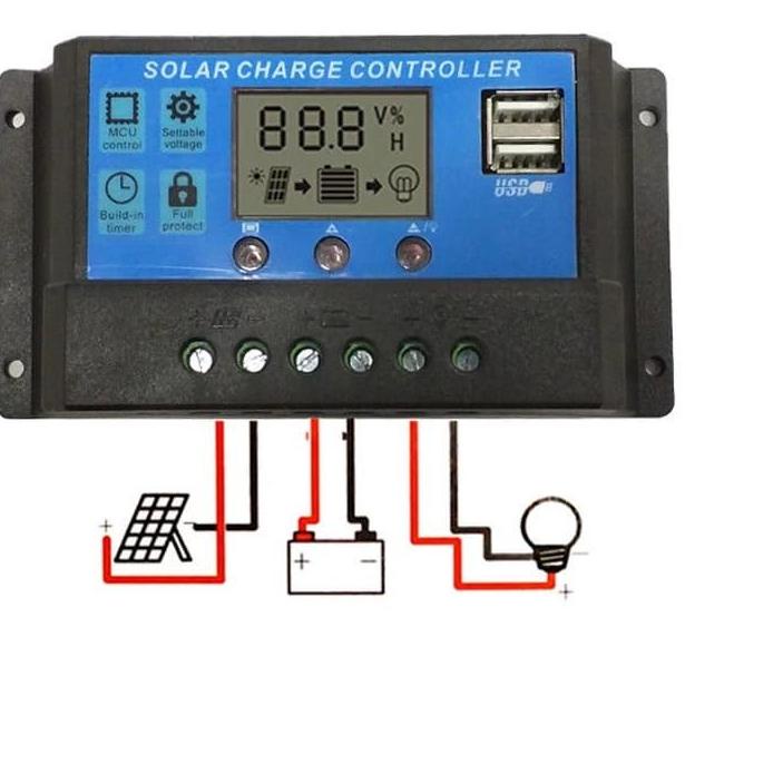 Jual 7.7 MALL SCC PWM 10A 20A 30A 40A 50A 60A solar charge controler MPPT PowMR PLTS | Shopee ...
