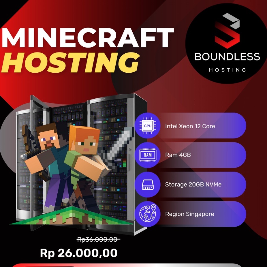 Jual Server Minecraft Hosting 4GB | Shopee Indonesia