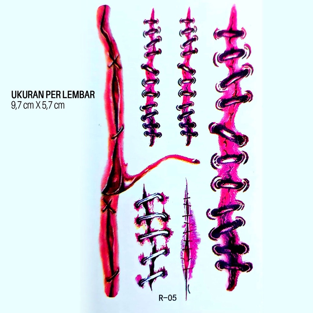 Jual Tatto tattoo luka lebam temporer temporary wanita pria dada jari ...