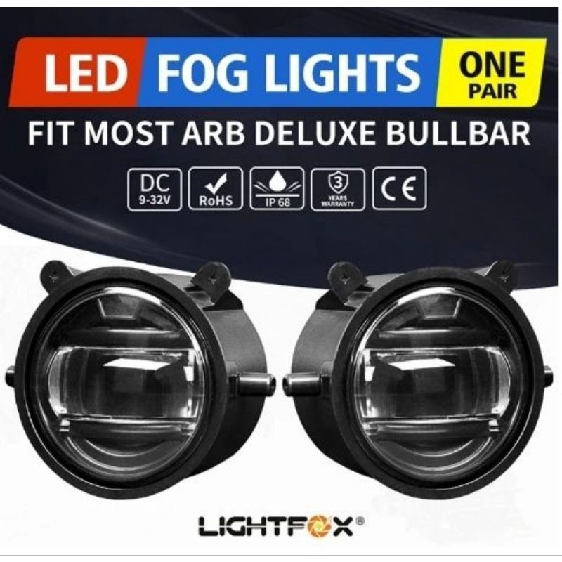 Jual Foglamp led Lightfox 4" buat jeep. bullbar ARB | Shopee Indonesia