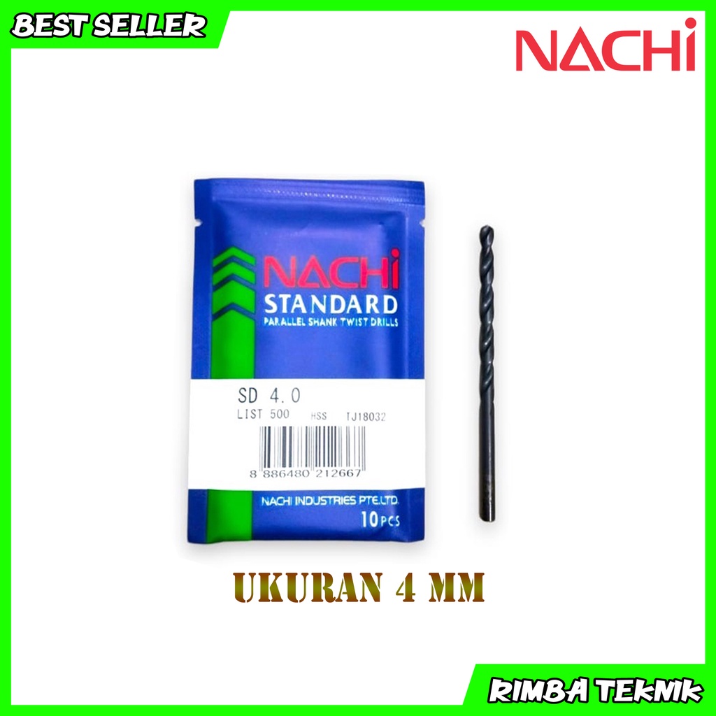 Jual Mata Bor Besi HSS Nachi Asli Ukuran 4mm Original 4.0 mm | Shopee Indonesia