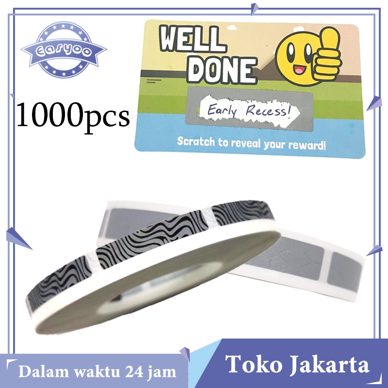 Jual Isi 1000 Scratch Off Pin Label Gosok Pin Penutup Pin Voucher ...