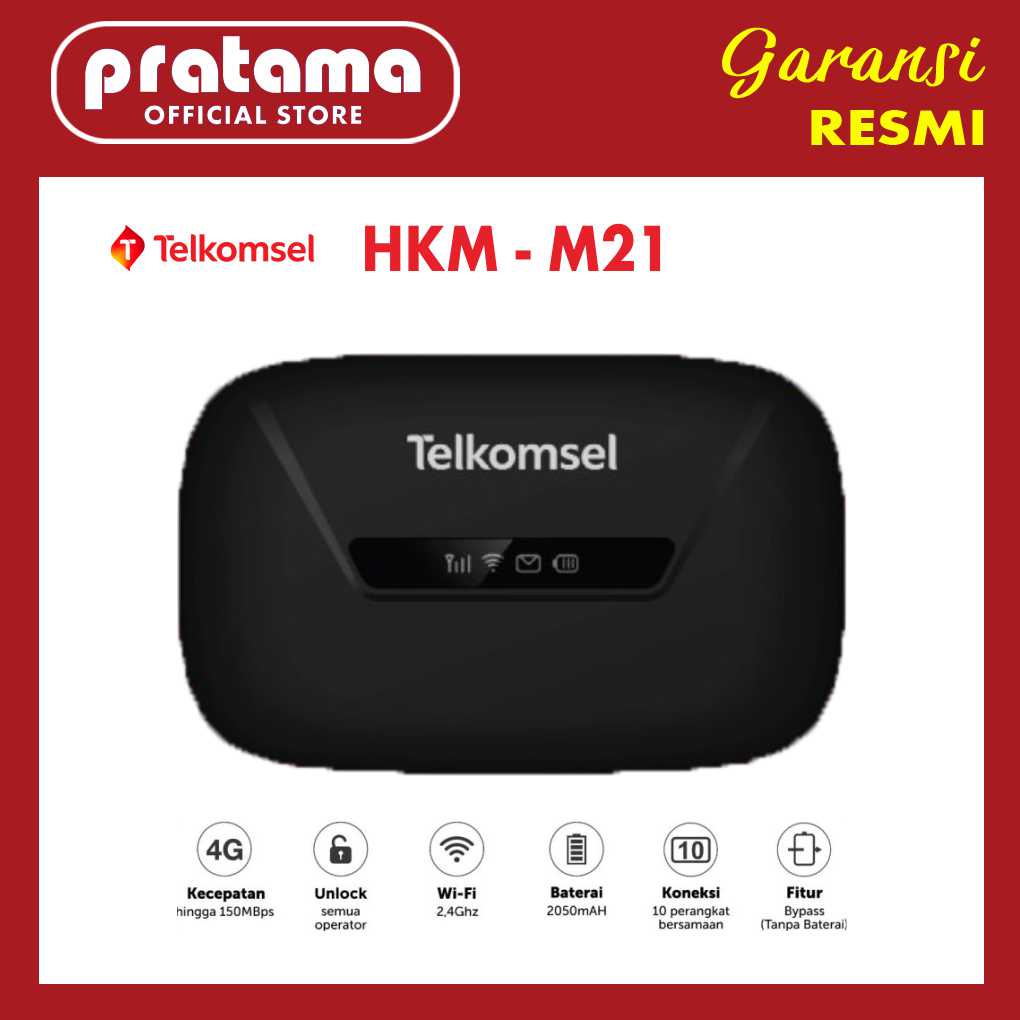Jual MIFI MODEM WIFI PORTABEL 4G LTE HKM-M21 TELKOMSEL BYPASS FREE ...