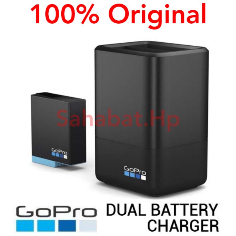 Jual Original GoPro Dual Charger Battery Hero8 7 6 5 Black Batre ...