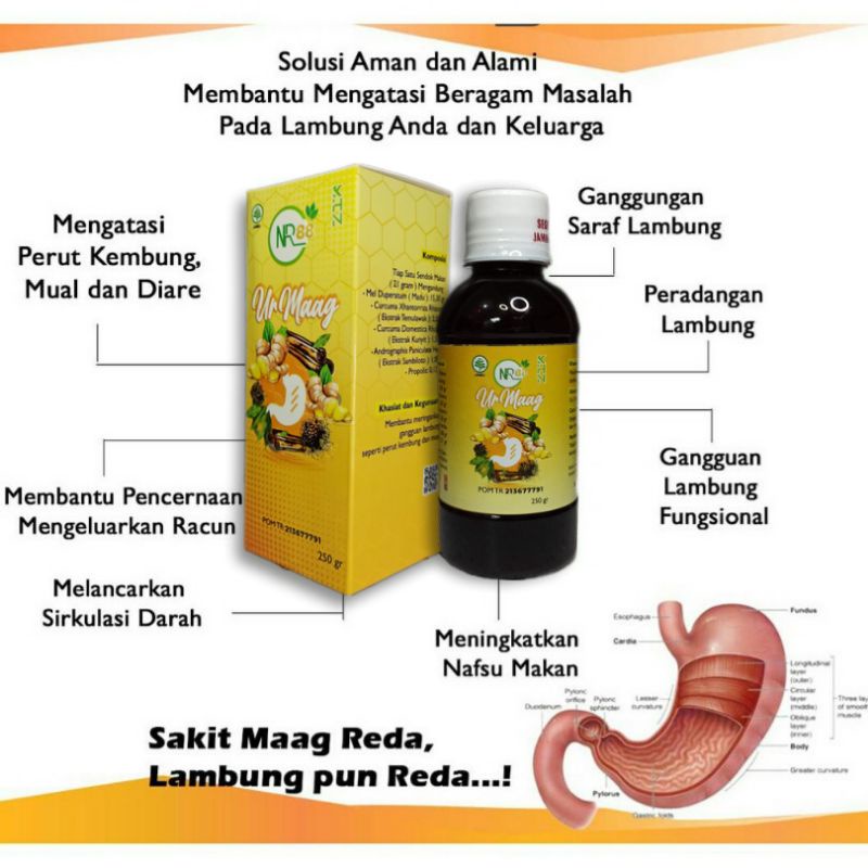 Jual UrMaag Solusi Urusan Maag dan Gerd Herbal Madu Pencernaan Sehat | Shopee Indonesia