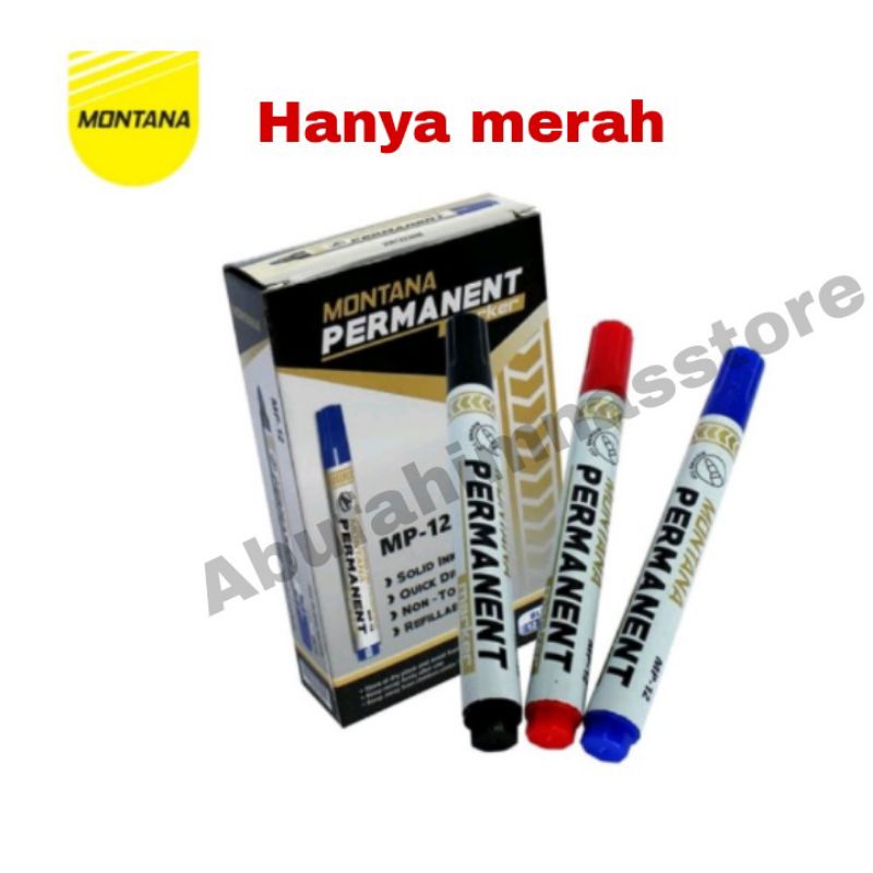 Jual SPIDOL MONTANA PERMANENT MARKER WARNA MERAH/SPIDOL BESAR | Shopee ...