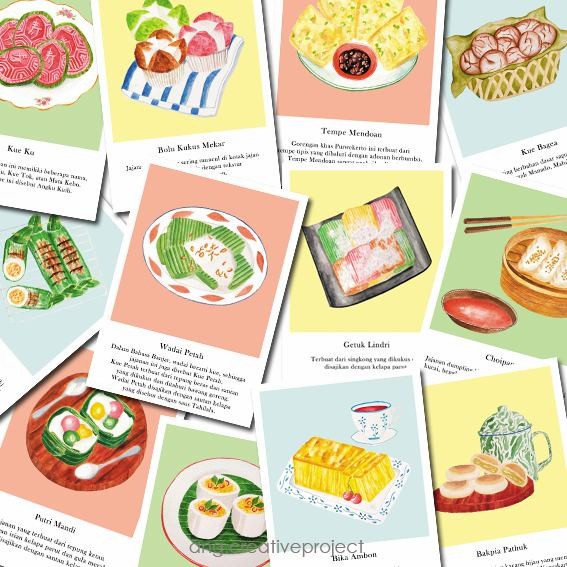 Jual ANG CREATIVE Post Card / Kartu Pos / Greeting Card Ilustrasi Jajan ...