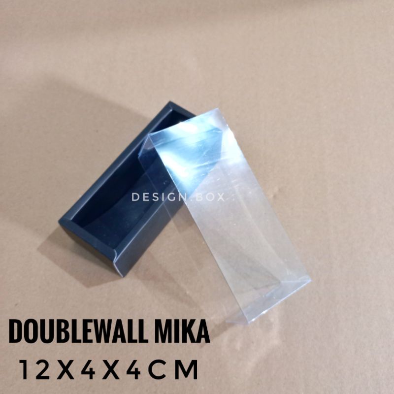 Jual DOUBLEWALL MIKA BOX HITAM 12X4X4CM | Shopee Indonesia