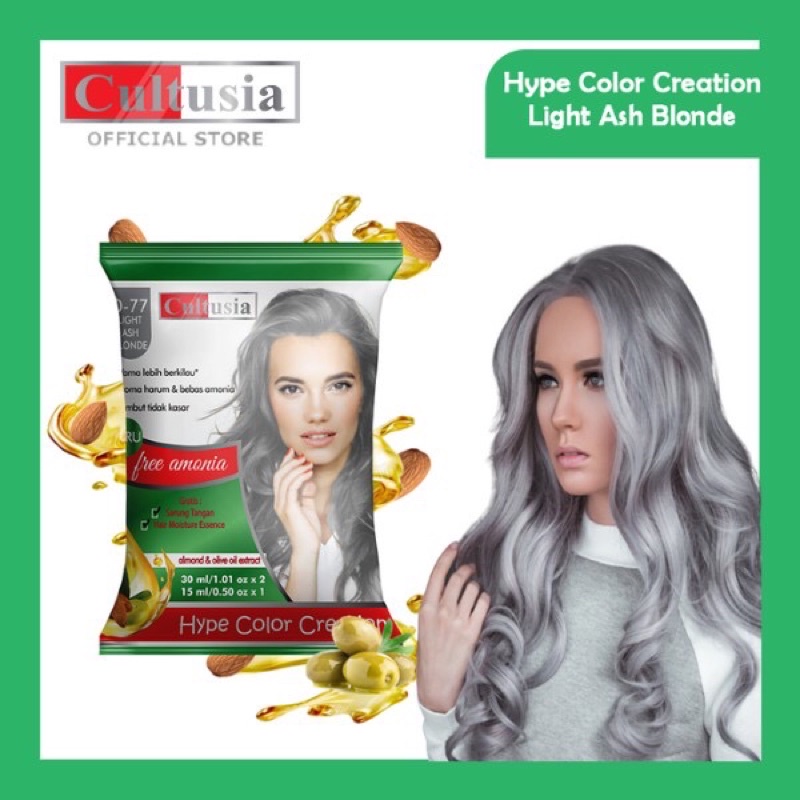 Jual Cultusia Hype Color Creation 0-77 Light Ash Blonde 30ml | Shopee ...