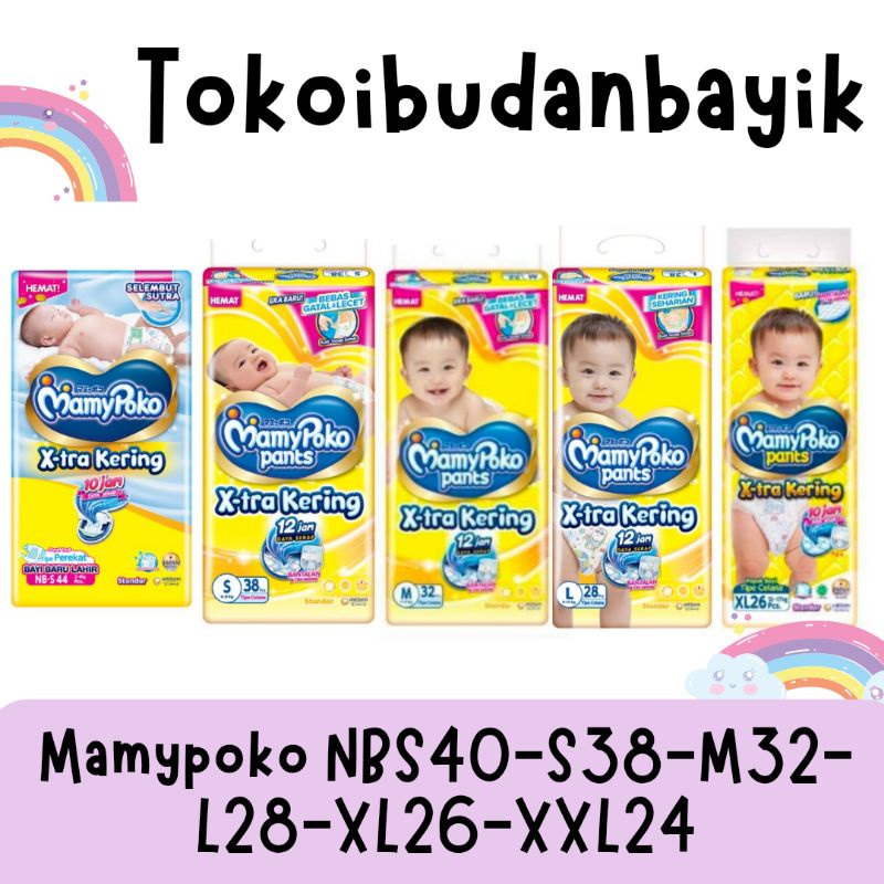 Jual COD Diapers Mamy poko New Born NBS-44 S38 M32 L28 XL26 | Shopee ...