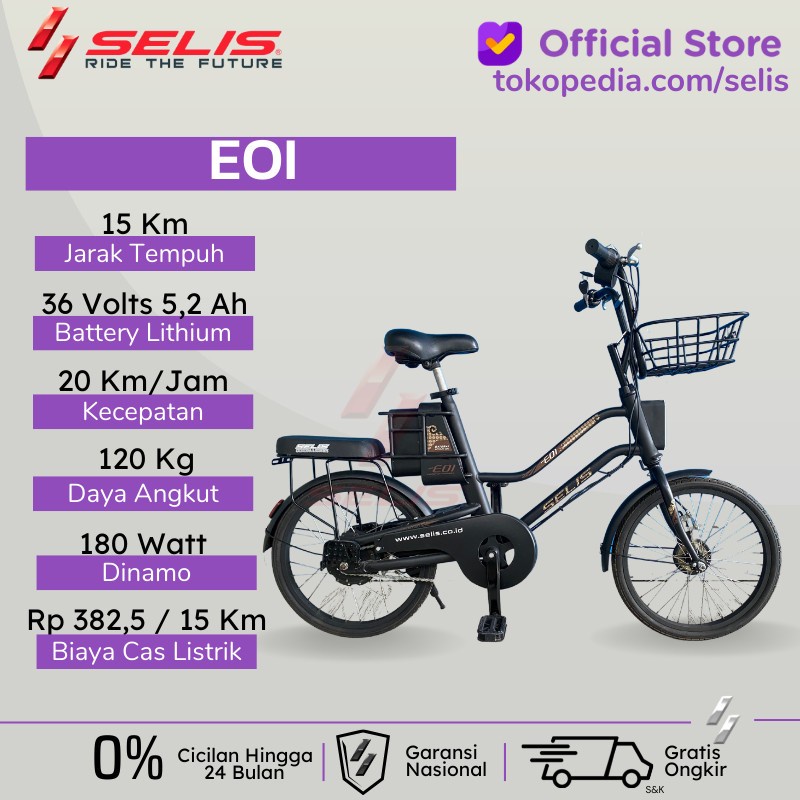 Jual Sepeda Listrik - SELIS EOI | Shopee Indonesia