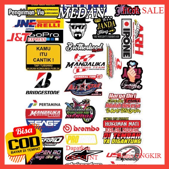Jual cetak stiker 1 lembar isi 27 | Shopee Indonesia
