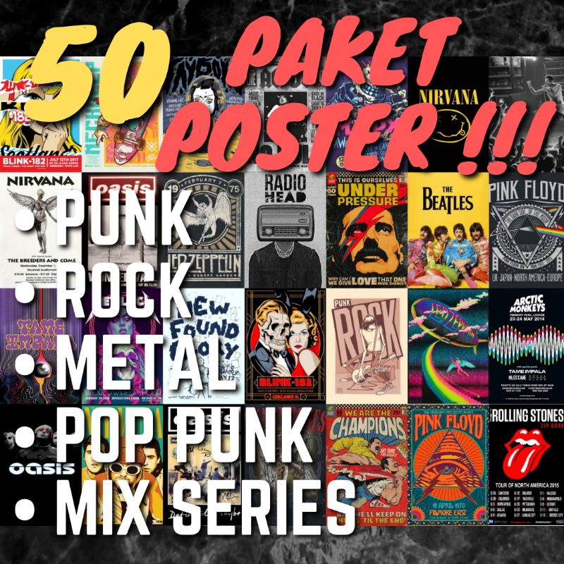 Jual POSTER DINDING AESTHETIC - POSTER BAND - STIKER DINDING - POSTER ...