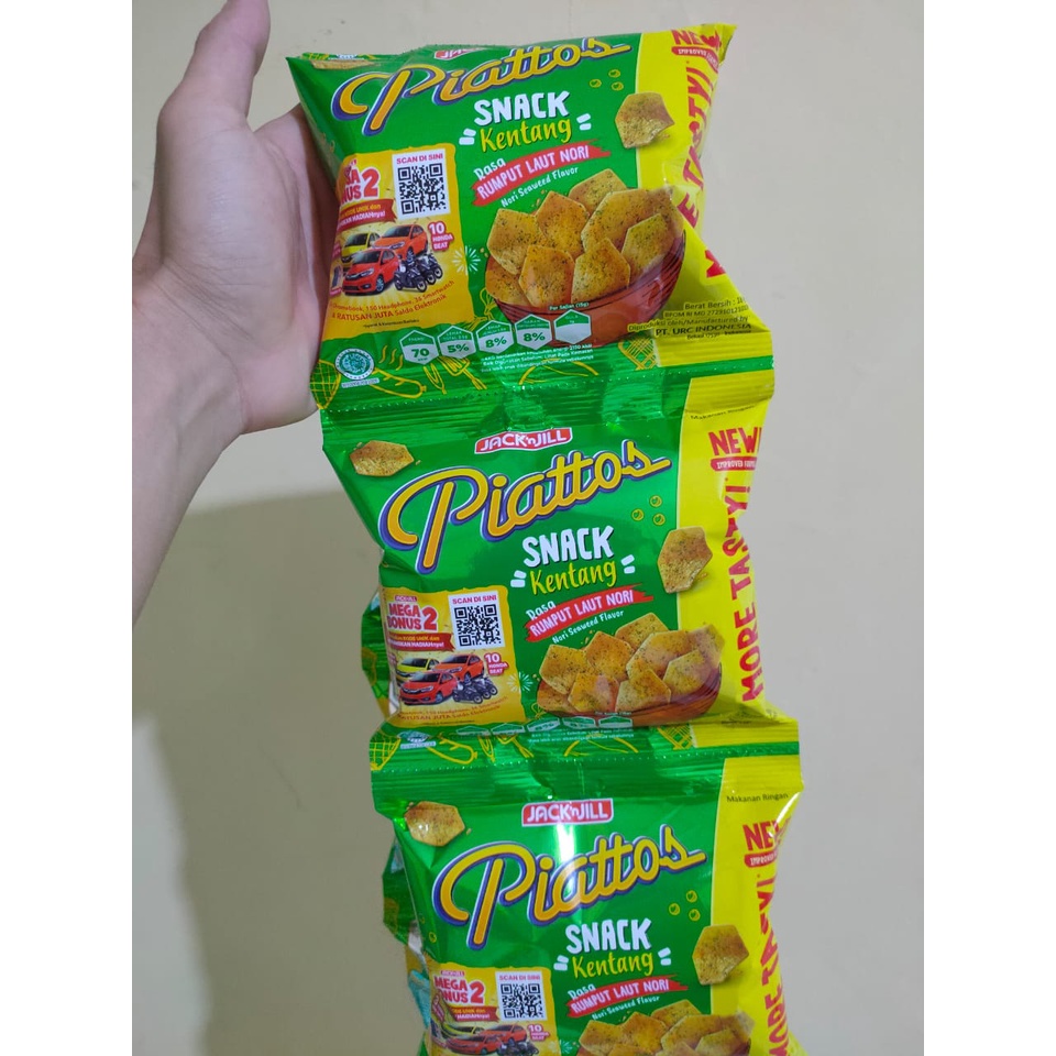Jual Piattos Snack Kentang Rasa Rumput Laut Nori 1 Renceng 10 pcs @18gr ...