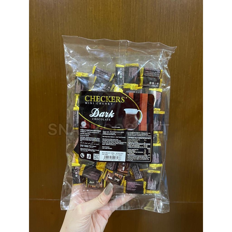Jual CHECKERS MINI CHUNKY CHOCOLATE DARK CHOCOLATE / MIX FRUIT / DARK ...