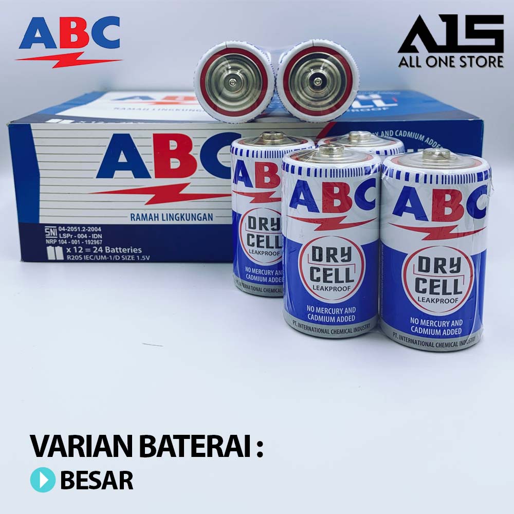 Jual Baterai ABC / Battery ABC AA / AAA / Sedang / Besar / Kotak 9V ...