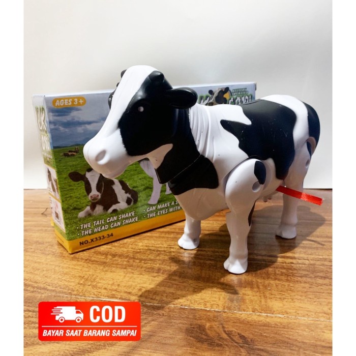 Jual Mainan Robot Sapi Ternak Milk Cow Mata Nyala dan Bersuara 333-34 ...